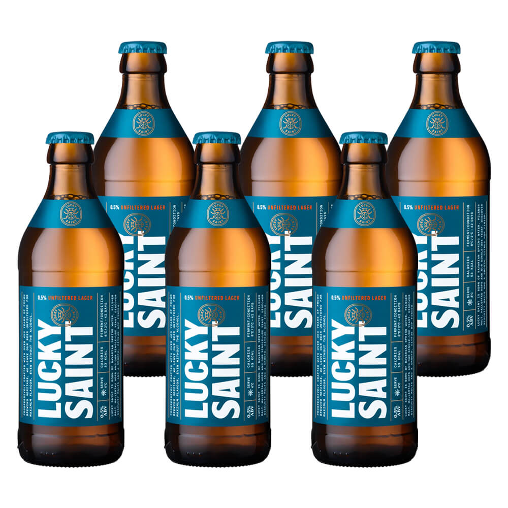 Lucky Saint – Unfiltered Lager (0.5%) - Two Thirds Beer Co.